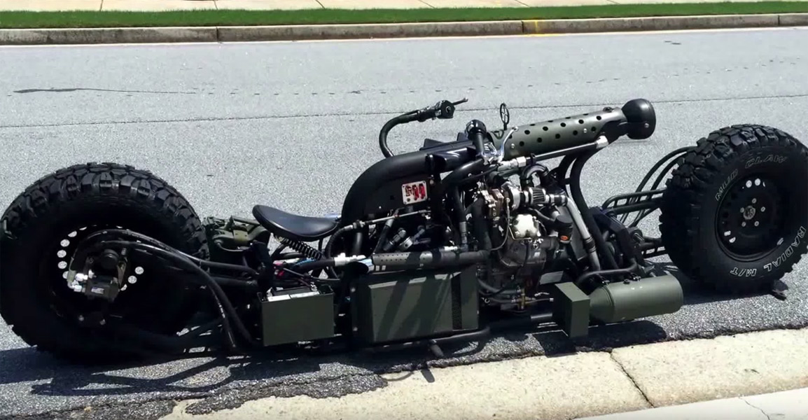 Test Drive of AWD Hydrostatic Diesel Motorcycle